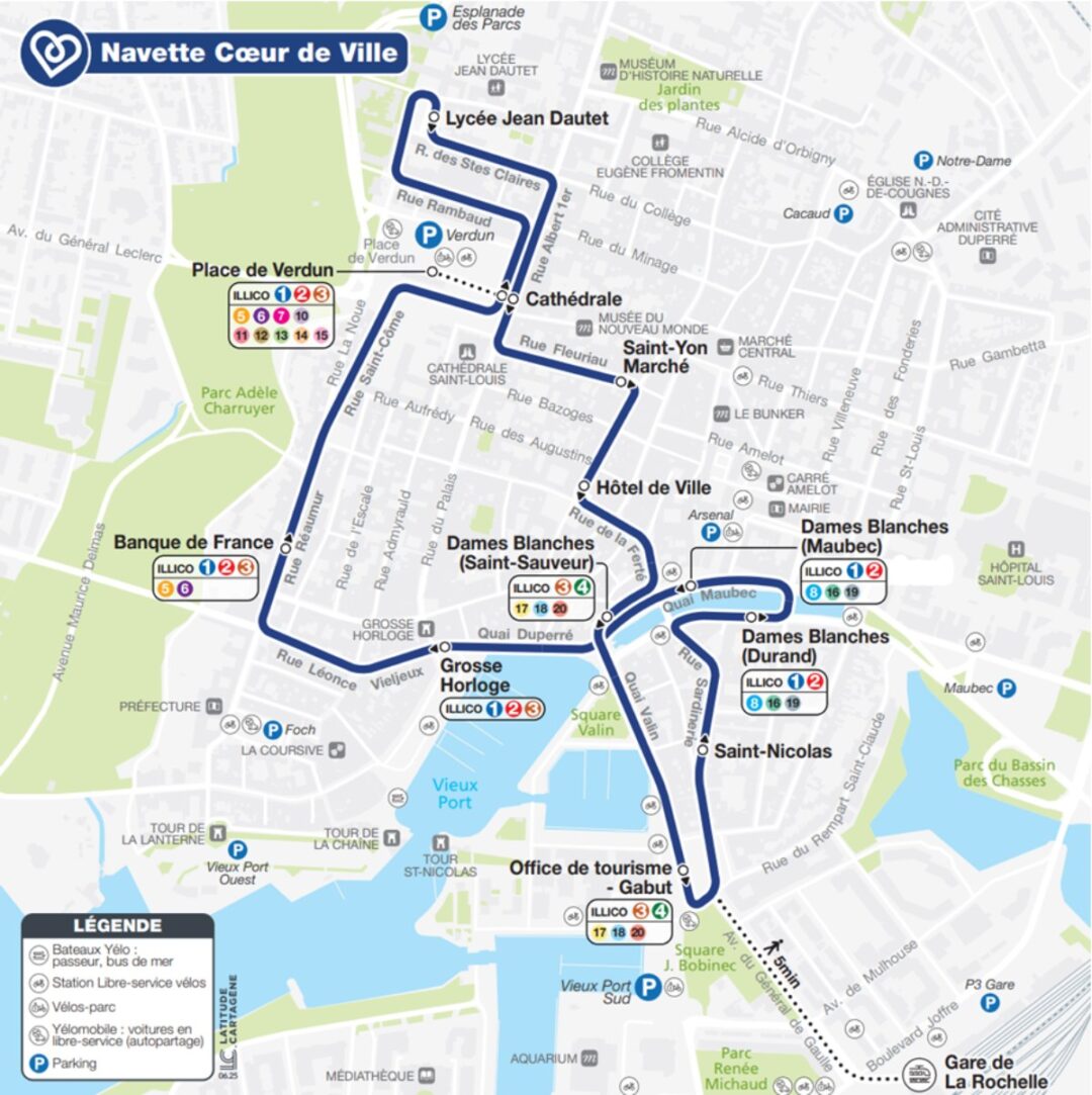 Une navette gratuite à La Rochelle : quel circuit, quels horaires ...